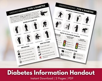 Diabetes Management Handout - Etsy
