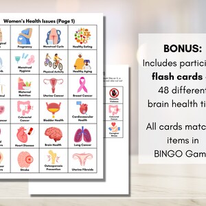Women's Health BINGO Game, Nursing Bingo, Patient Education, Workshop ...