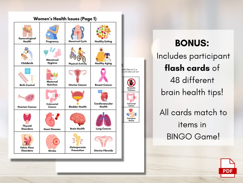 Women's Health BINGO Game, Nursing Bingo, Patient Education, Workshop ...
