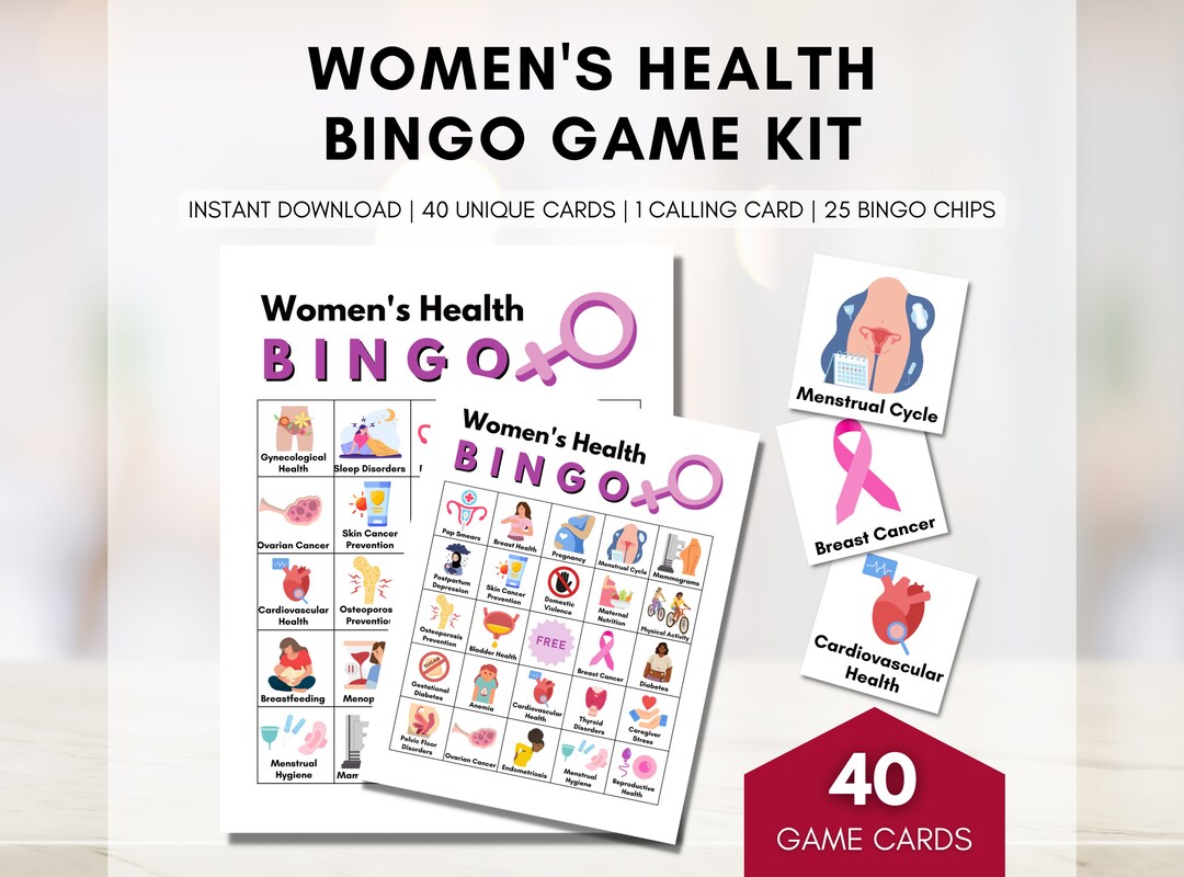 Women's Health BINGO Game, Nursing Bingo, Patient Education, Workshop ...