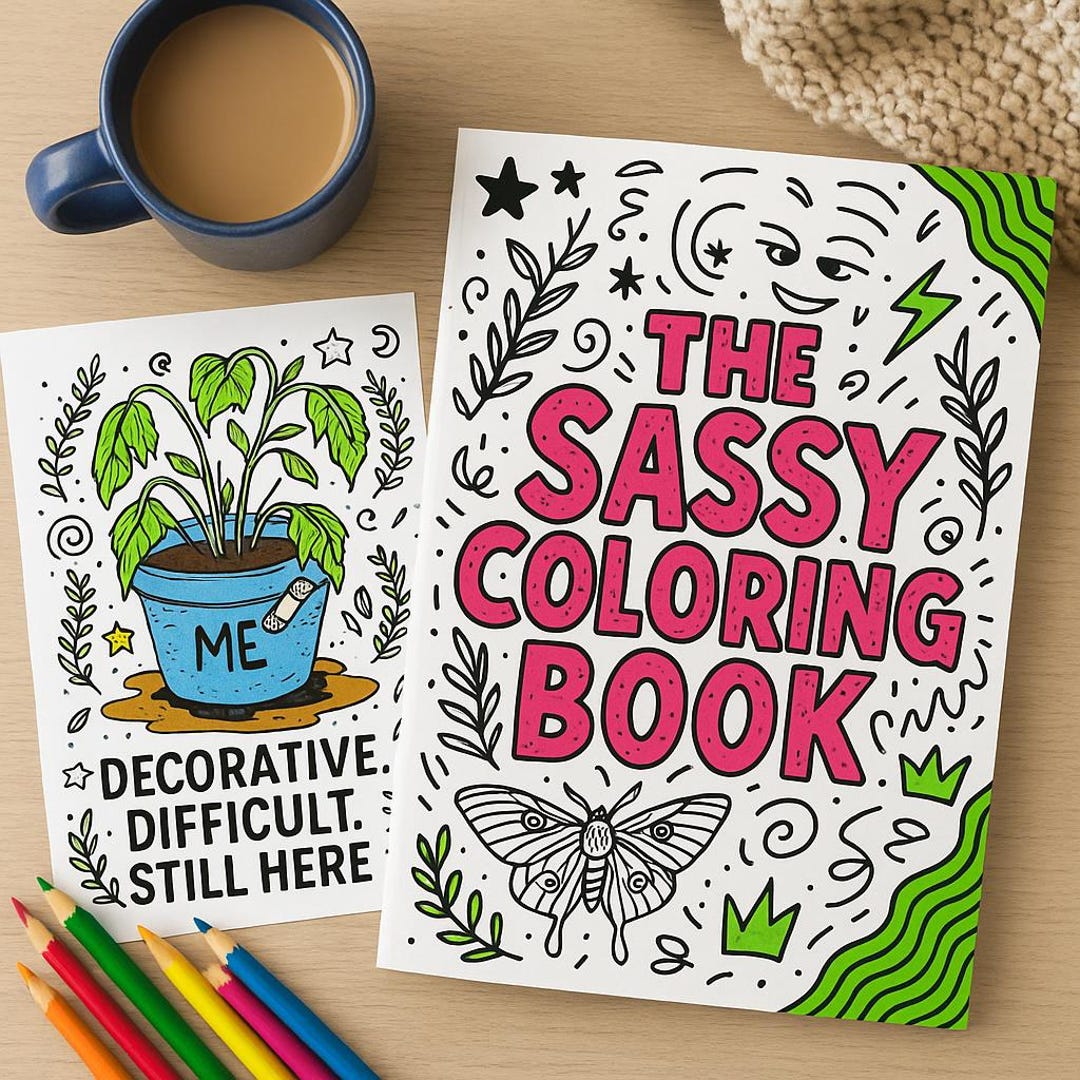 Snarky Adult Coloring Book | Funny Stress Relief Gift (PDF Pattern) - Etsy