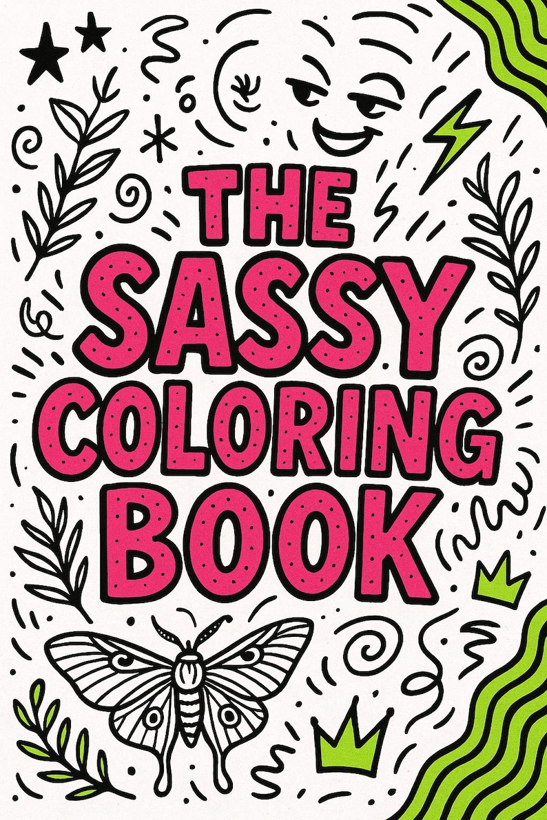 Snarky Adult Coloring Book | Funny Stress Relief Gift (PDF Pattern) - Etsy