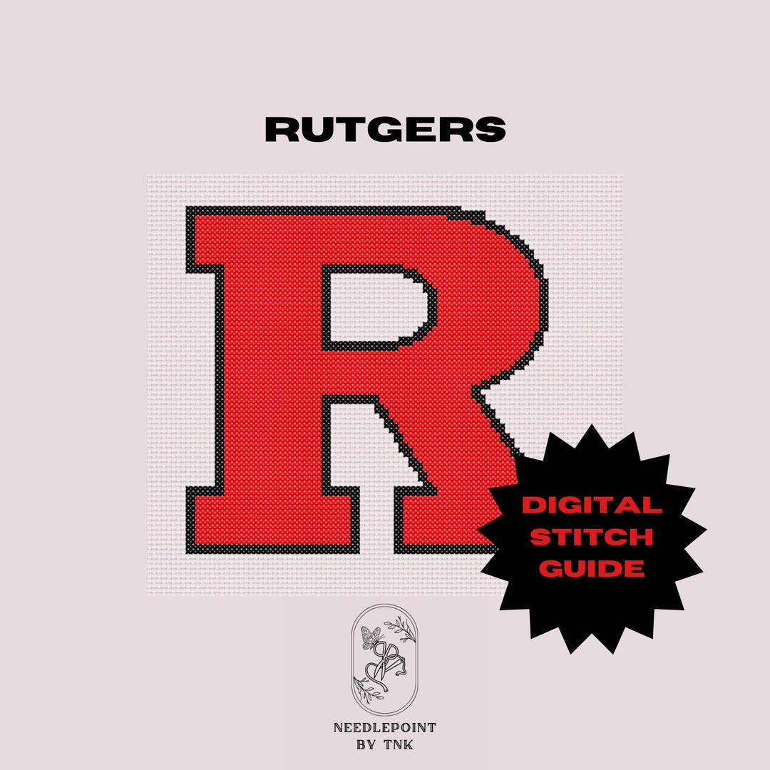 Rutgers Needlepoint Digital Stitch Guide - Etsy