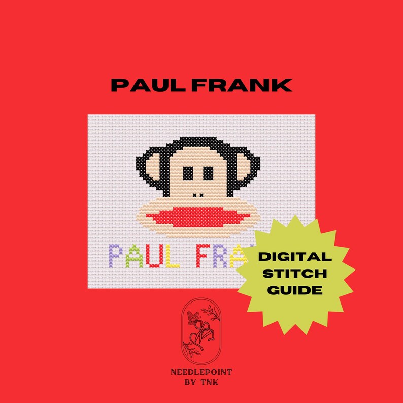 Paul Frank Needlepoint Digital Stitch Guide - Etsy