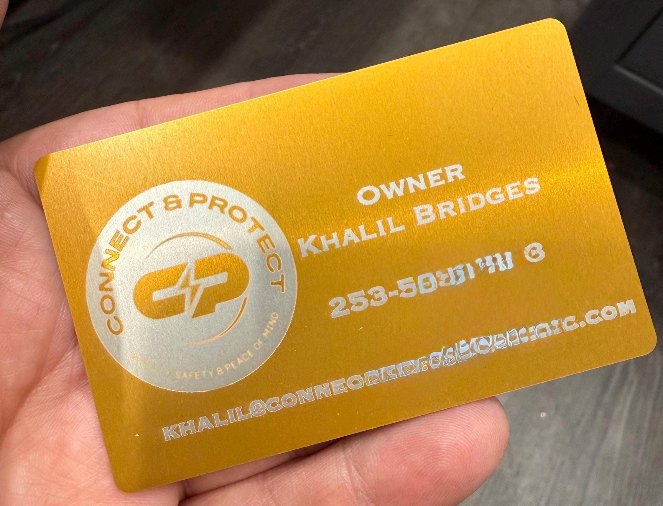 Custom Laser Engraved Metal Business Cards - Etsy
