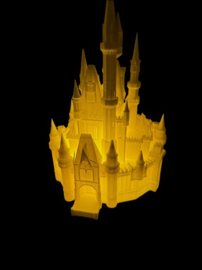 Princess Castle 3D Printed Night Light - Glowing LED Fantasy Lamp ...