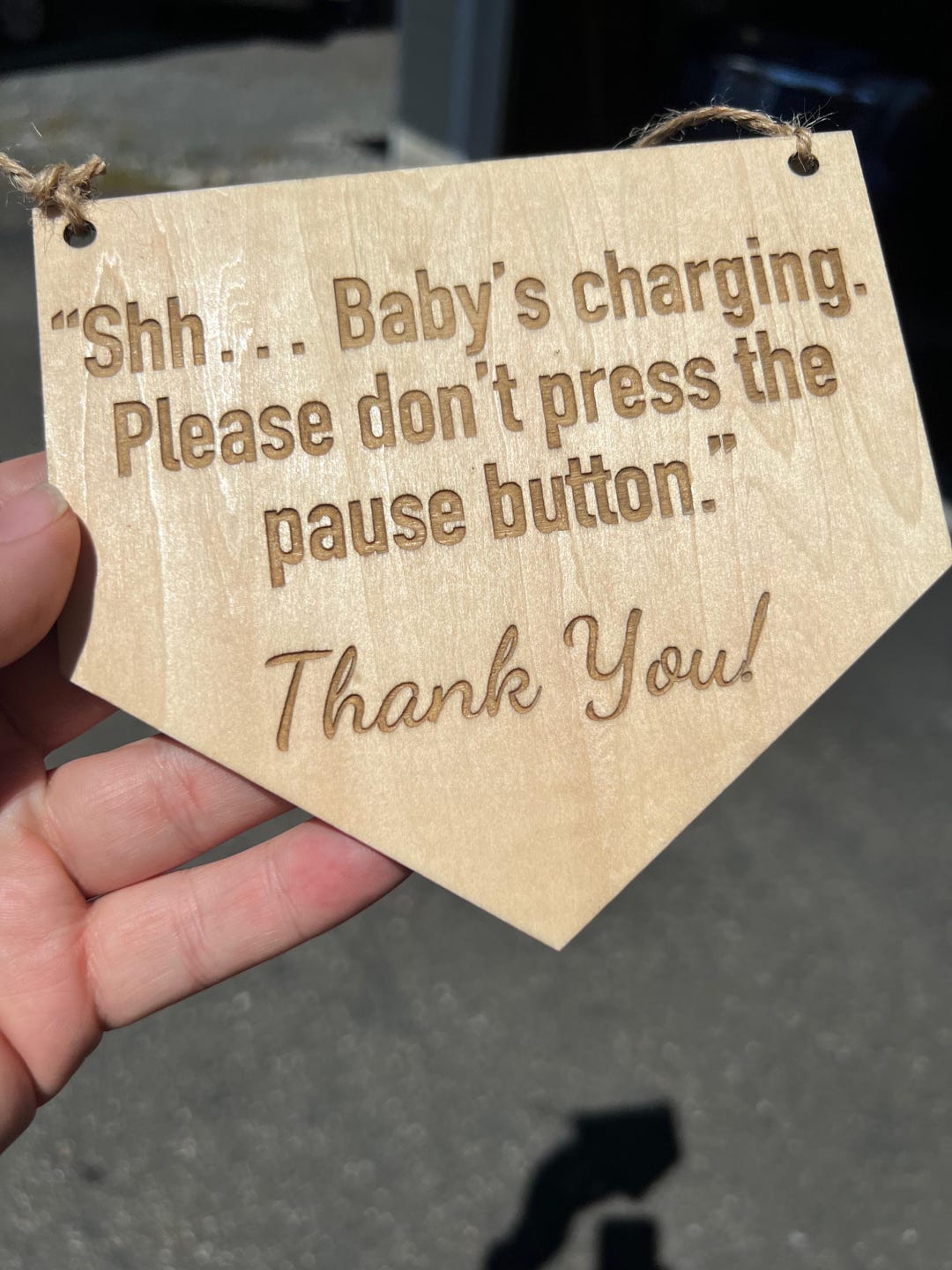 Shhh Baby Charging Wooden Arrow Sign | Rustic Nursery Decor | Shhh Baby ...