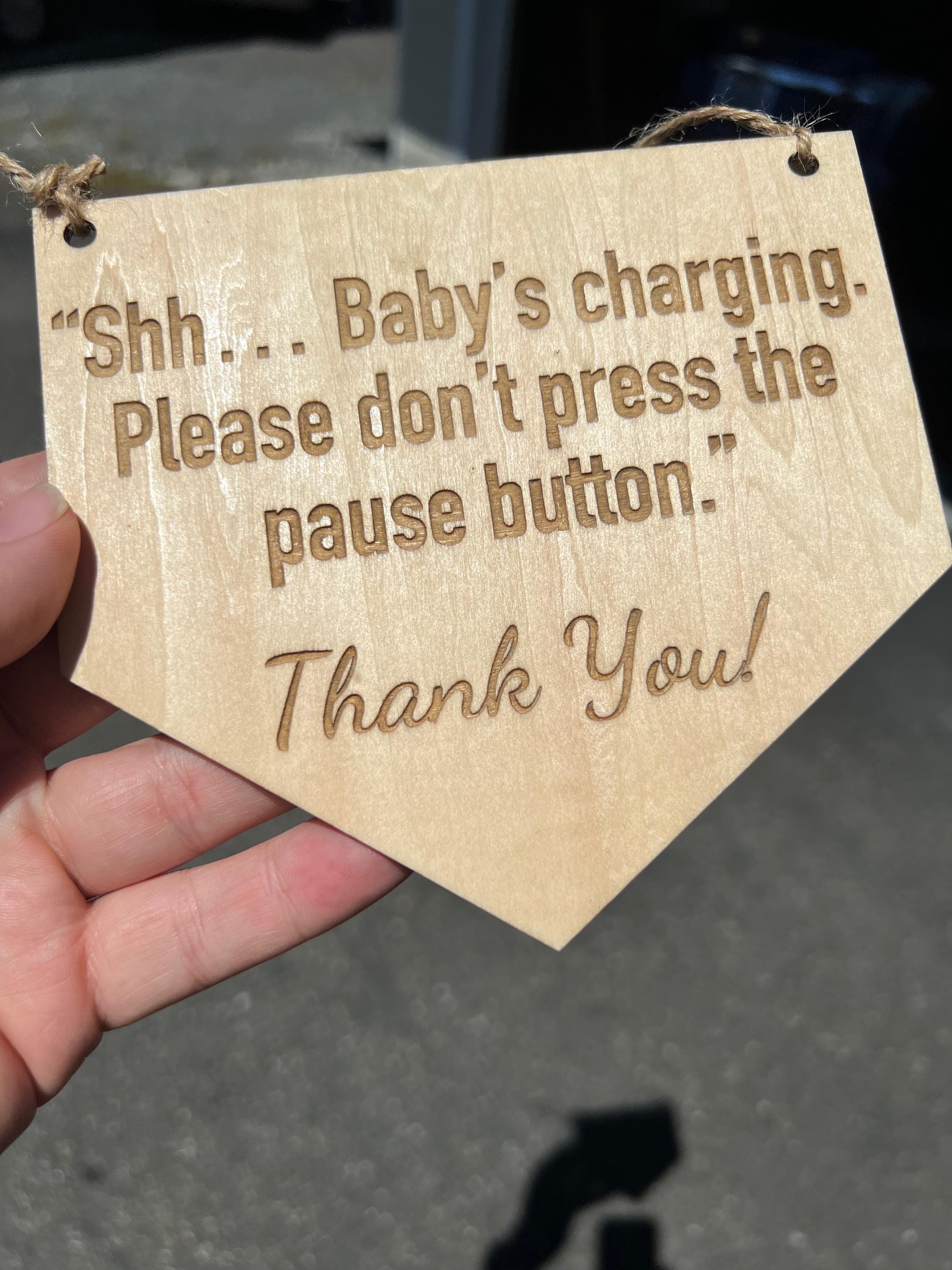 Shhh Baby Charging Wooden Arrow Sign | Rustic Nursery Decor | Shhh Baby ...