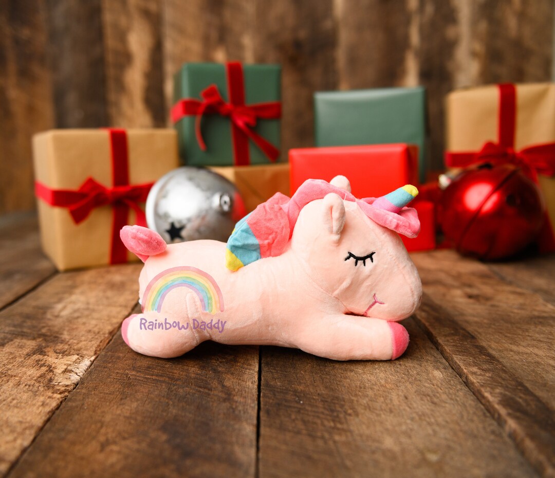 Handmade Personalized Pink Plush Rainbow Unicorn - Customizable Gift by ...
