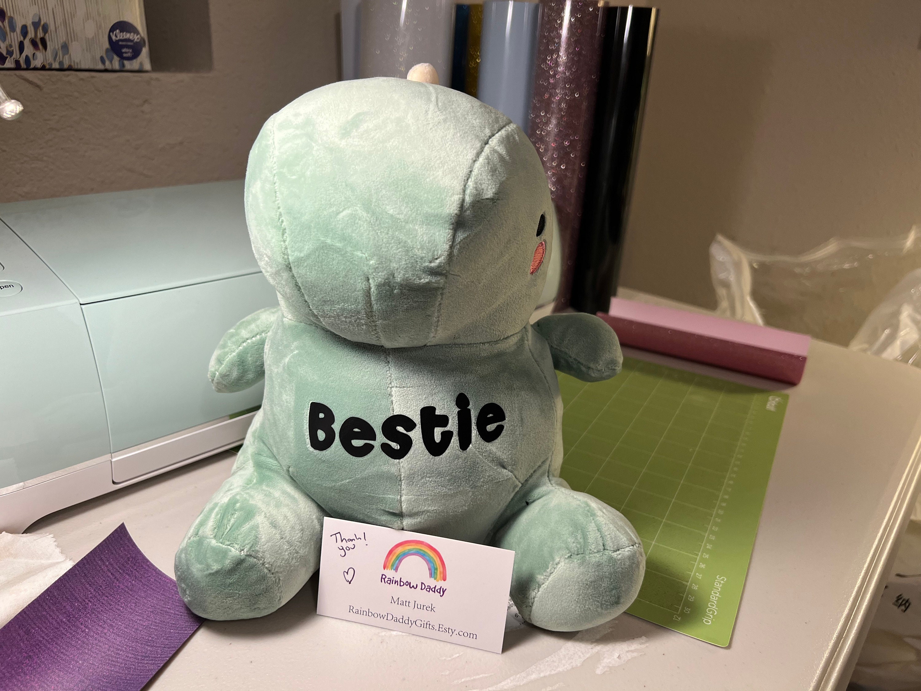 Yellow Personalized Dinosaur Plush With Bonus Gift, Dinosaur Stuffed ...