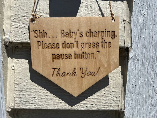 Shhh Baby Charging Wooden Arrow Sign | Rustic Nursery Decor | Shhh Baby ...
