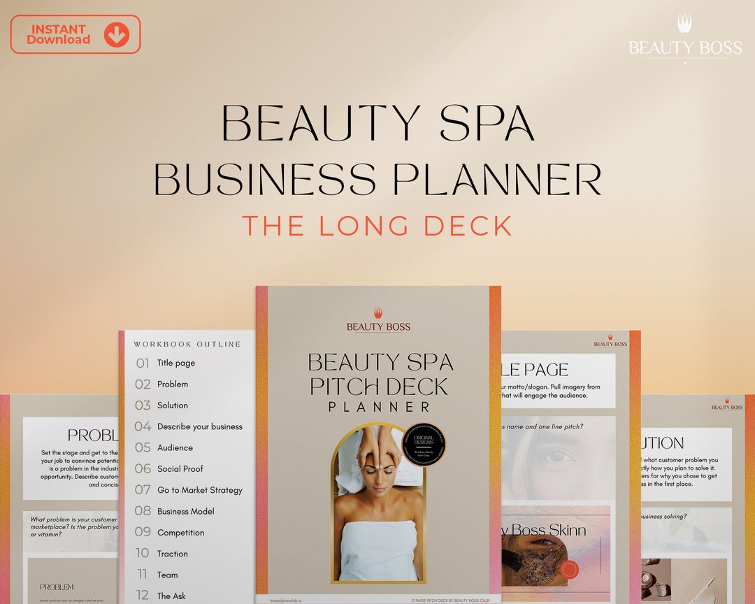 Beauty Spa Template for Startup Business Plan, Business Presentation ...
