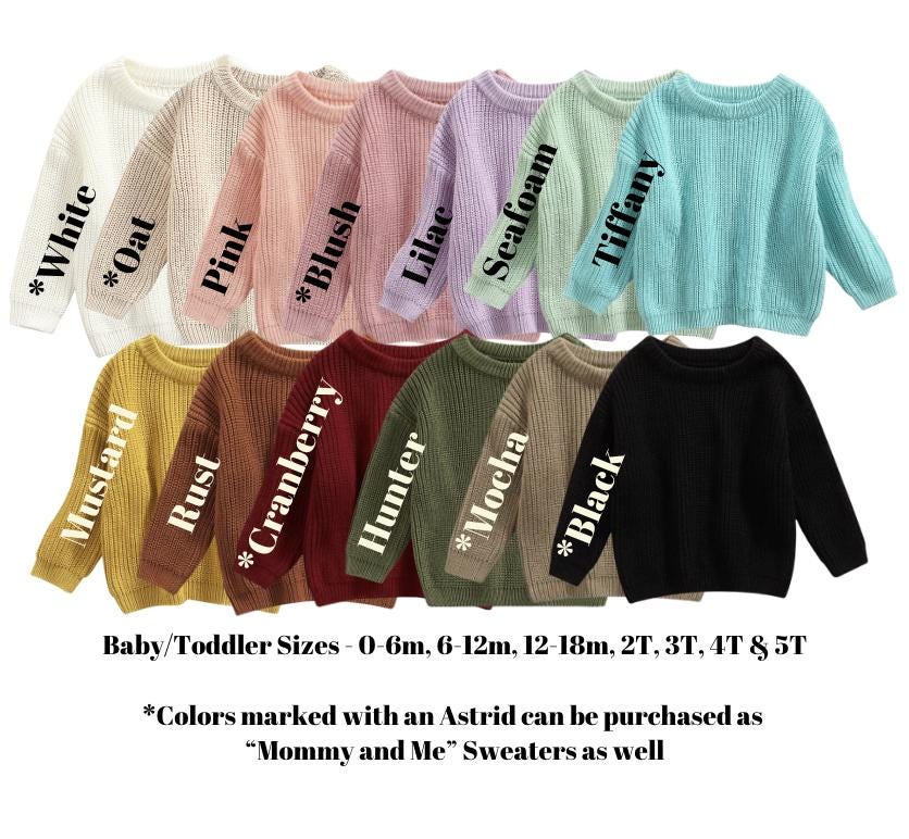 CUSTOM NAME Chunky Knits | Customize | Hand Embroidered | Chain Stitch ...