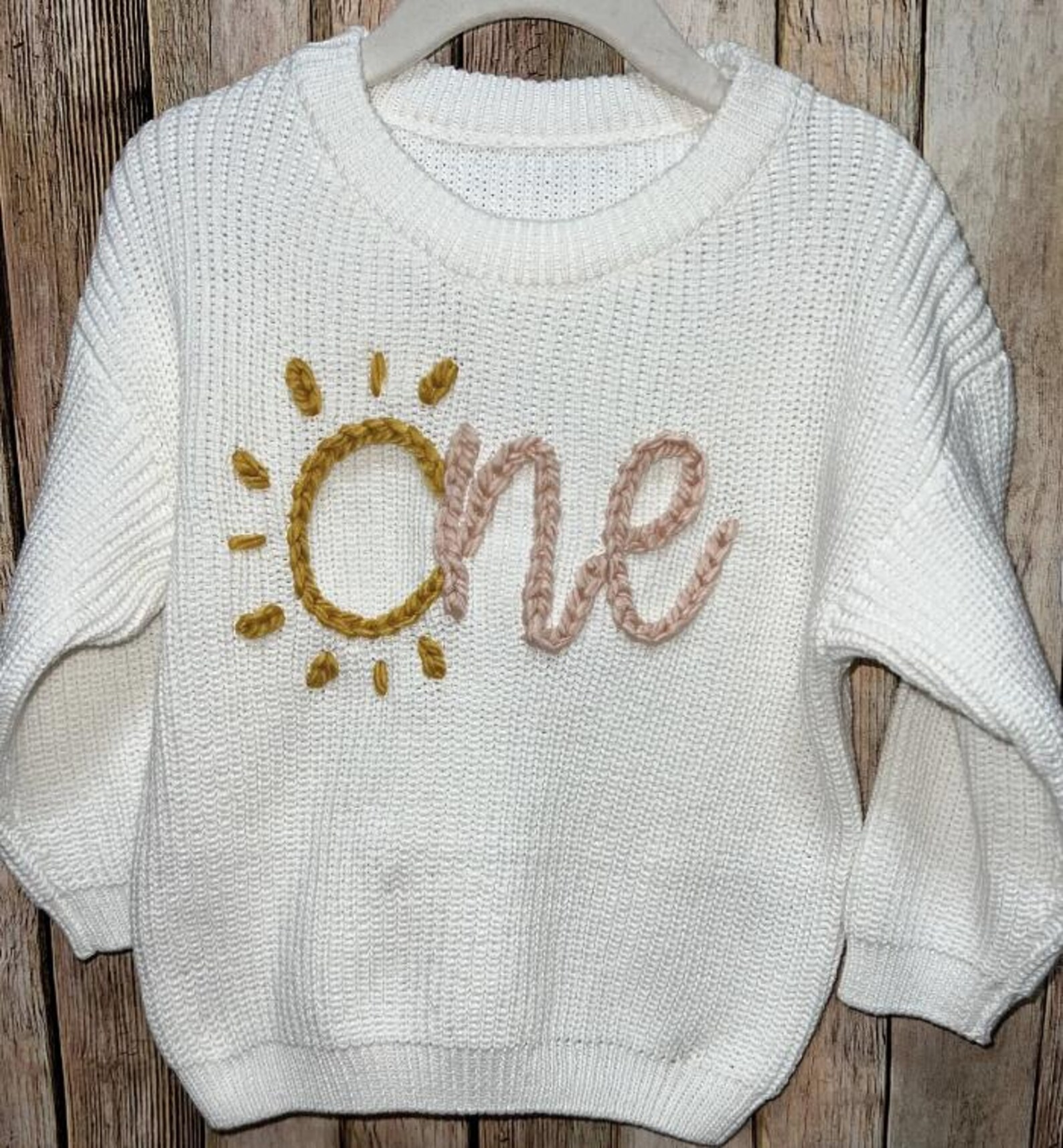 CUSTOM NAME Chunky Knits | Customize | Hand Embroidered | Chain Stitch ...