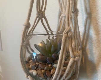 Macrame Globe Hanger - Etsy