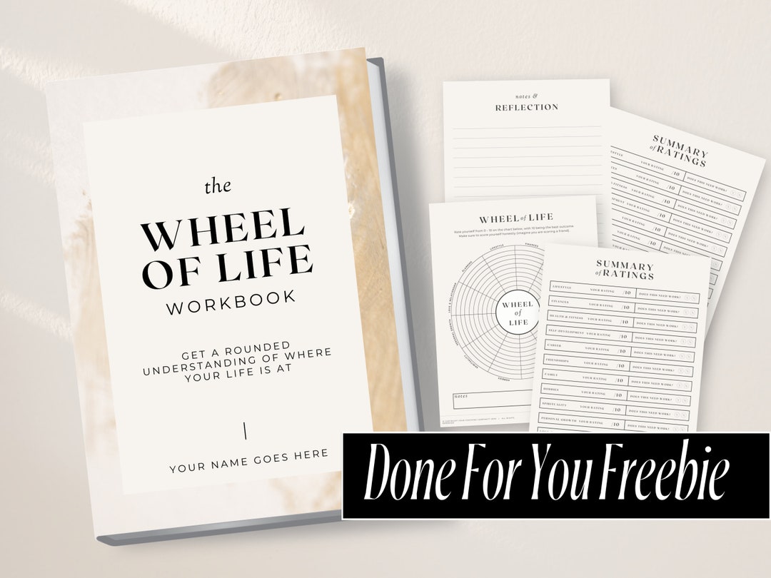 Wheel of Life Workbook Template Done for You Freebie - Etsy