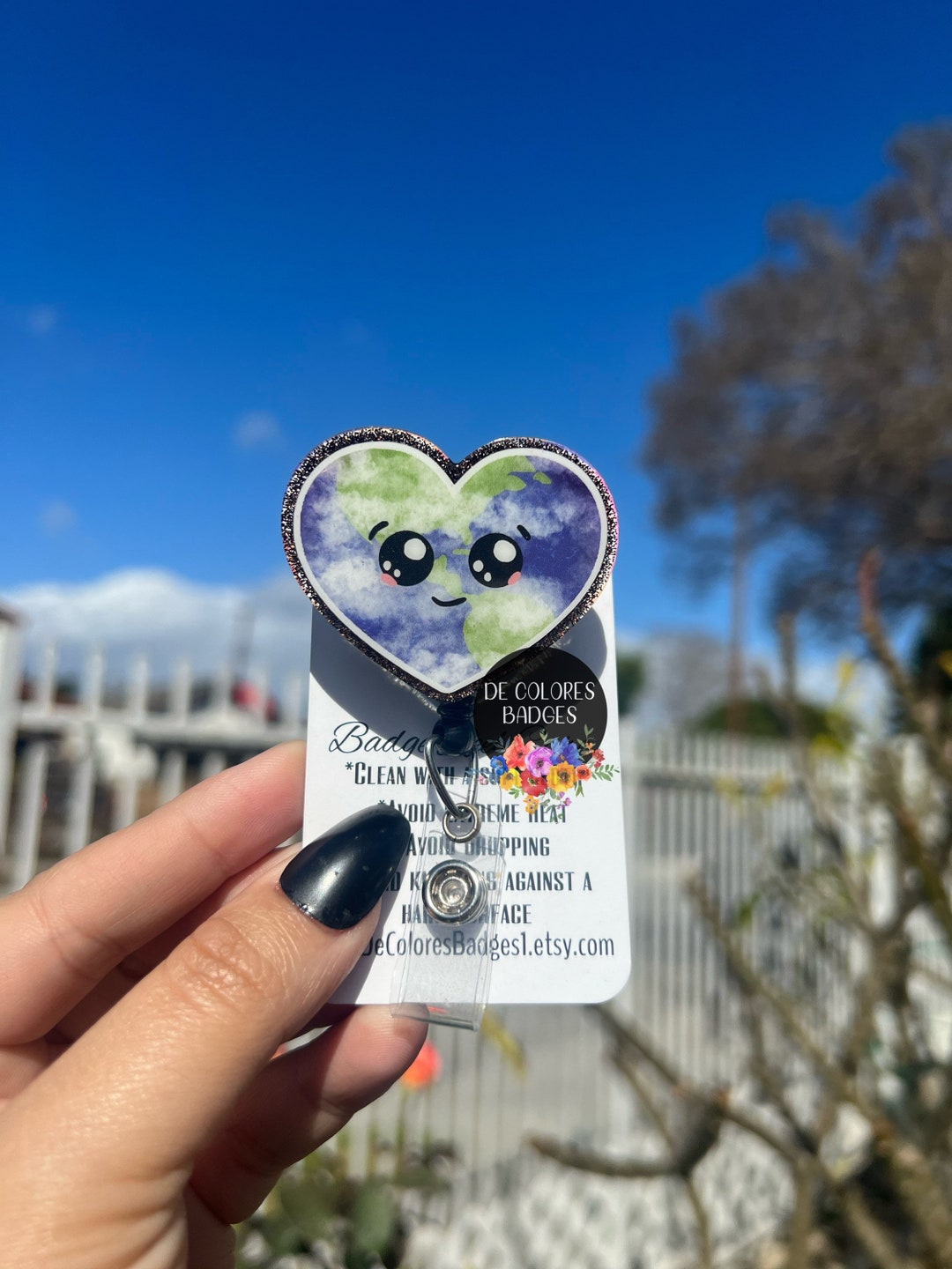 Happy Earth Badge Reel Earth Day Badge Reel Badge Reel Badge Holder ...