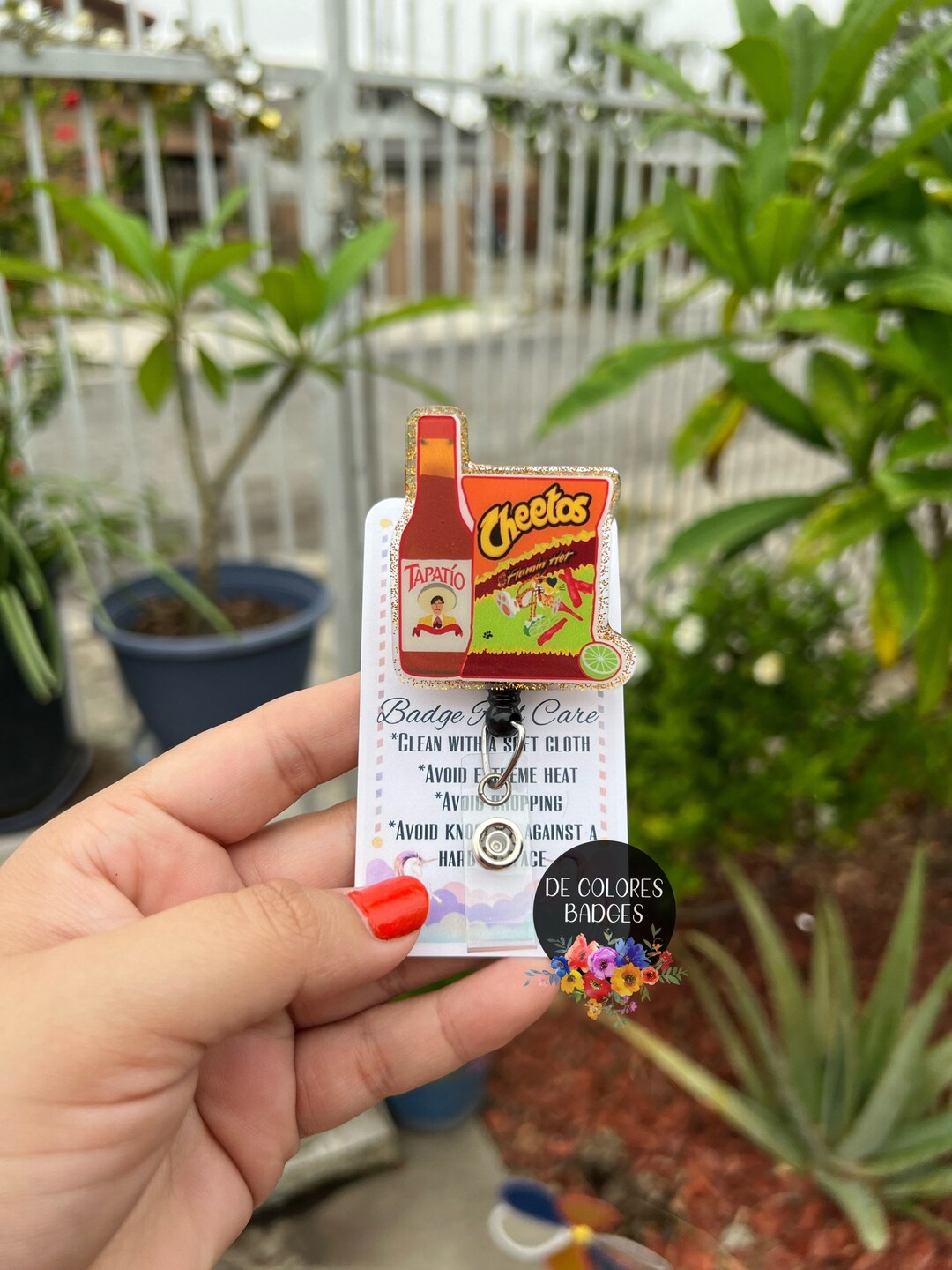 Hot Cheetos Badge Reel Mexican Badge Holder Mexican Badge Reel ...