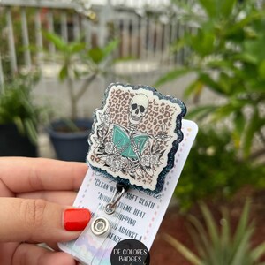 Skeleton Reading, Badge Reel, Teacher Badge Reel, Retractable, Lanyard ...