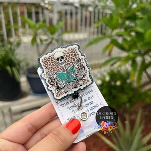 Skeleton Reading, Badge Reel, Teacher Badge Reel, Retractable, Lanyard ...