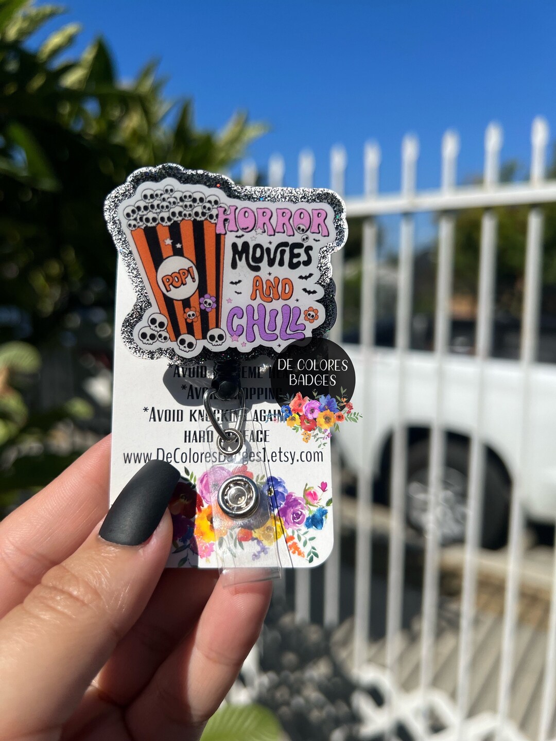 Horror Movies and Chill Badge, Halloween Badge, Horror Movies Badge ...