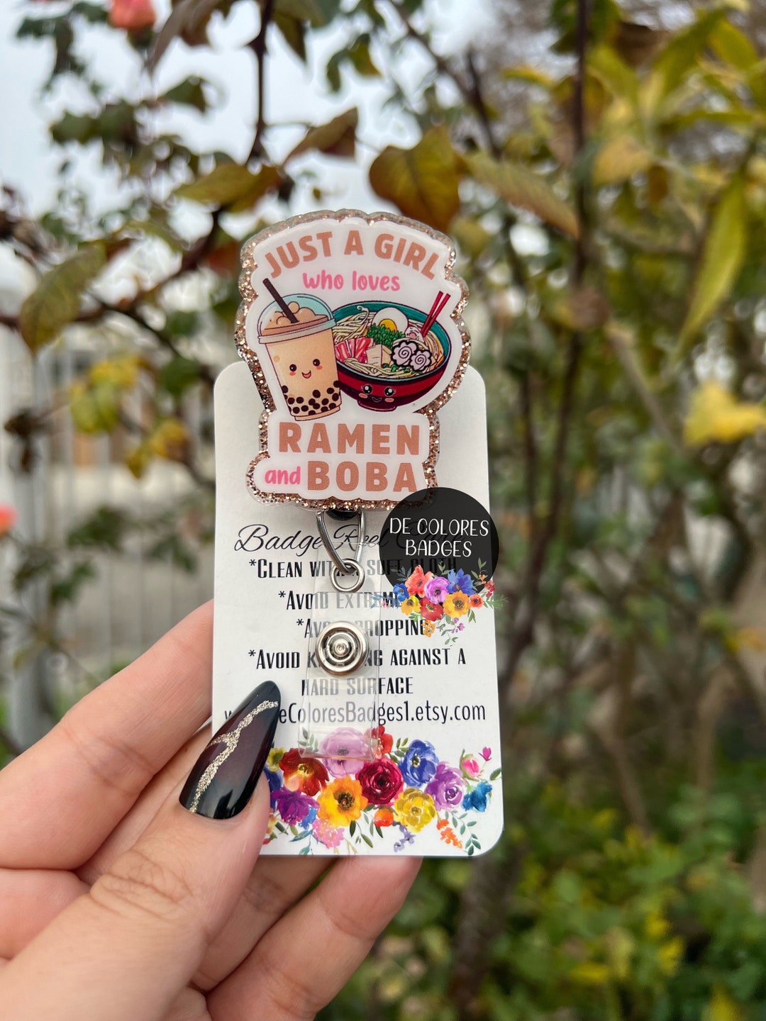 Ramen Lover Badge, Just A Girl Who Loves Ramen and Boba Badge, Ramen ...