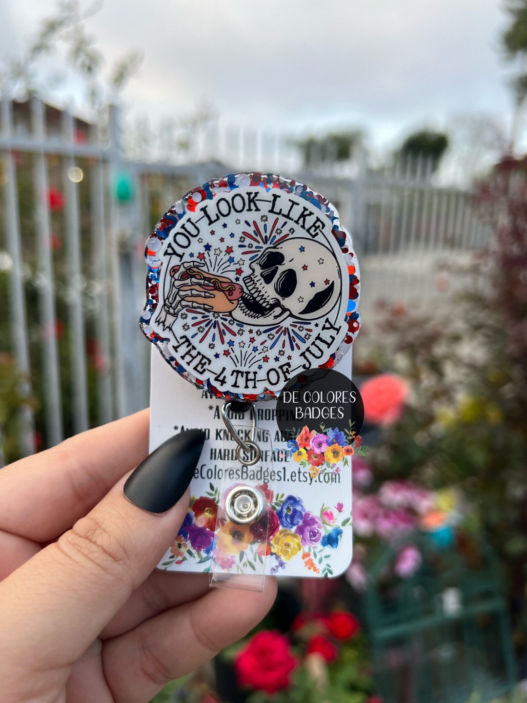 You Look Like the Fourth of July Badge America Red White and Blue Badge ...