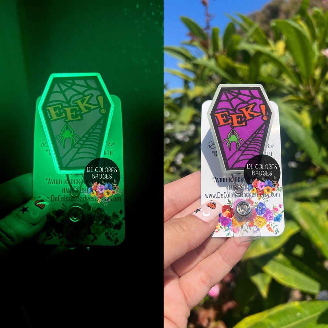 Coffin Halloween Badge Reel Emo Badge Reel Skull Badge Reel - Etsy