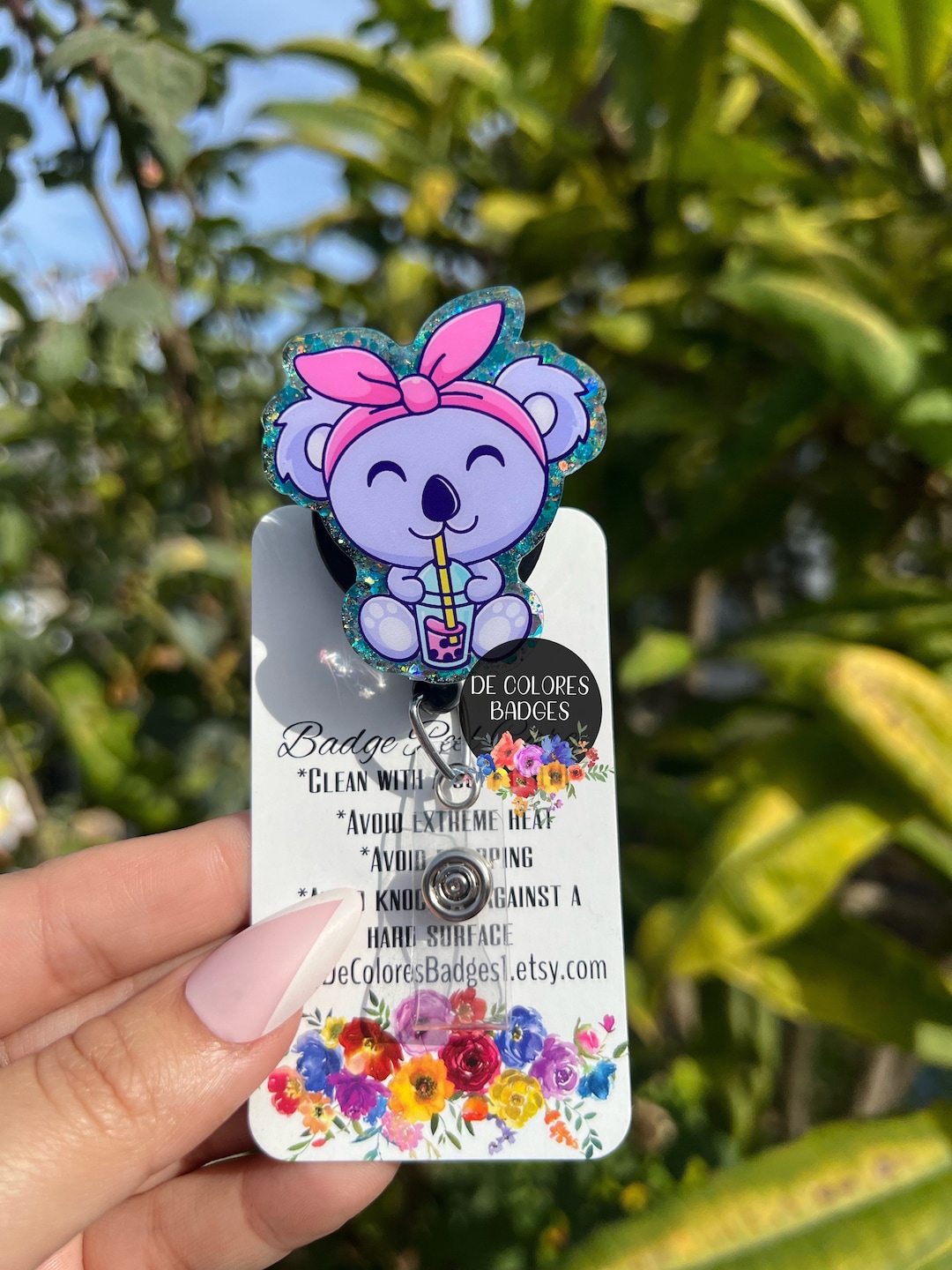 Koala Bear Badge Reel Boba Tea Badge Reel Healthcare Badge - Etsy