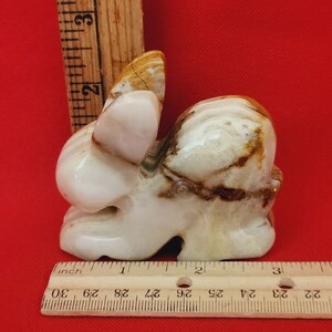 Vintage Onyx Marbled Rabbit Figure Alabaster Hand Carved Polished ...