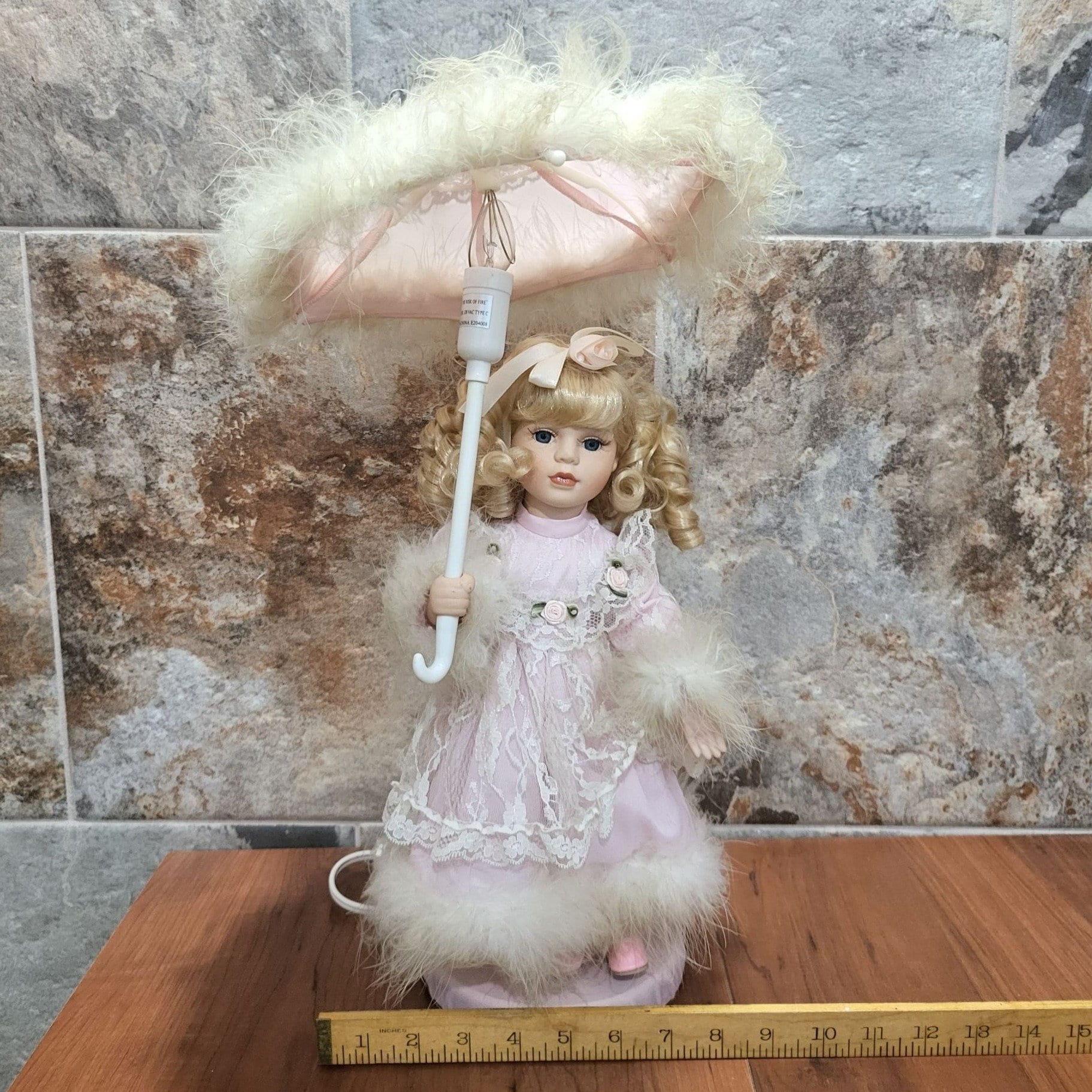 Porcelain Doll Parasol Umbrella Shade Night Light Lamp - Etsy
