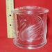 Vintage Crystal Frosted Embossed Glass Swan Jar With Lid Trinket Candy ...