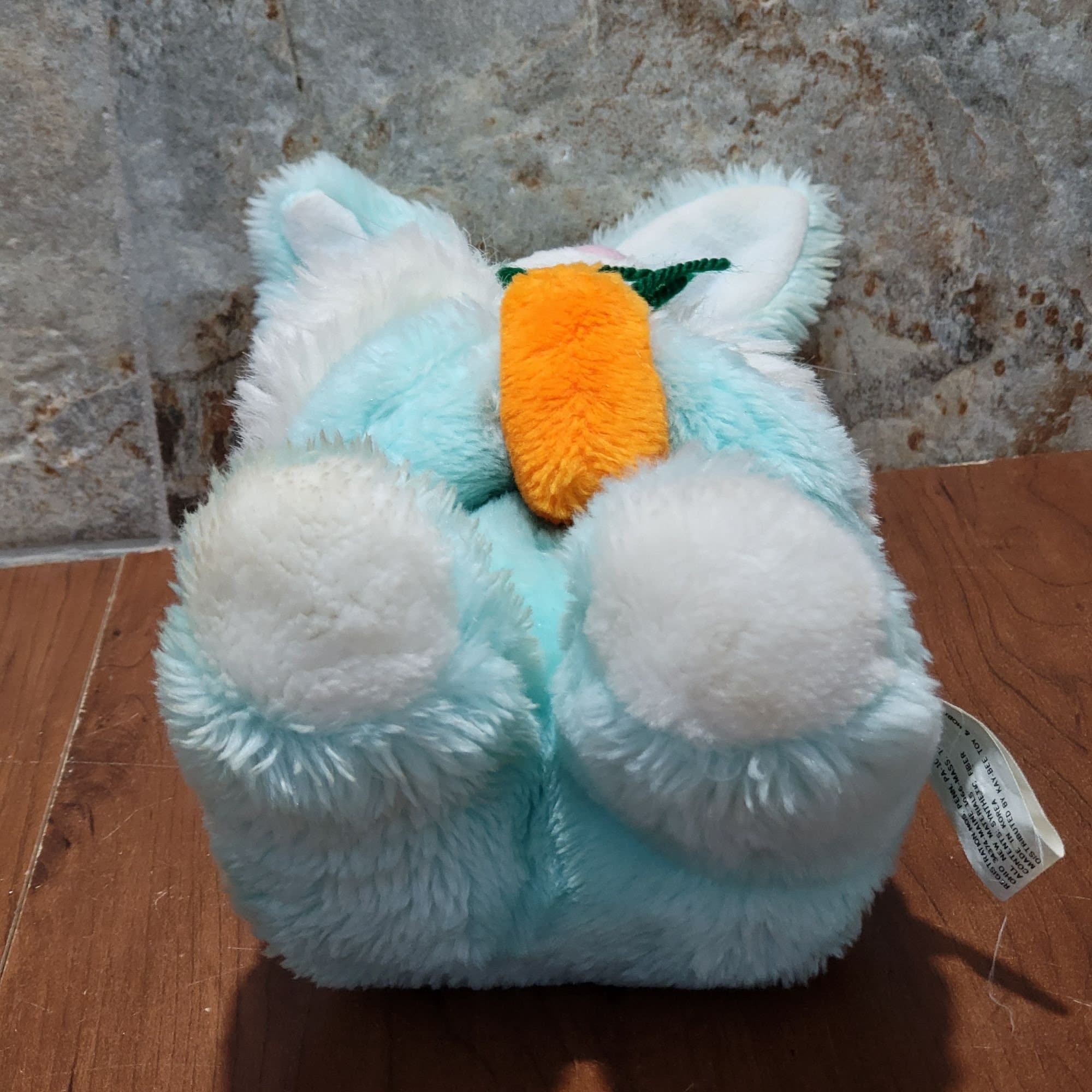 Vintage Kaybee Blue and White Bunny Rabbit Holding Carrot Plush - Etsy