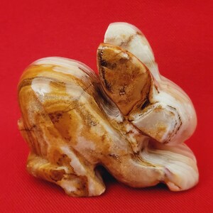 Vintage Onyx Marbled Rabbit Figure Alabaster Hand Carved Polished ...