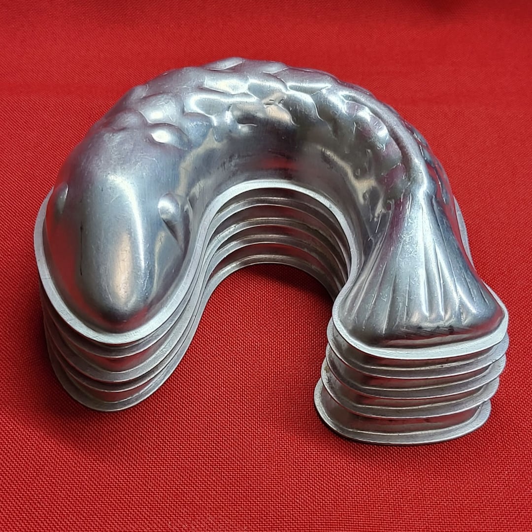 VTG Small Koi Fish Aluminum Jello Molds Cake Candy Chocolate Pan Set of ...