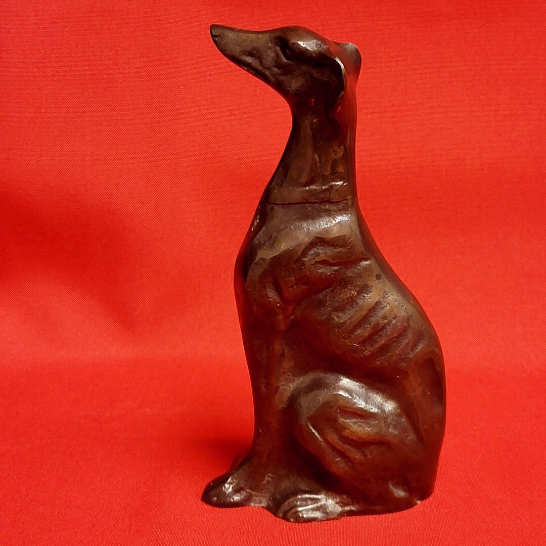 Vintage Sitting Greyhound Statue Dog Sculpture Decor - Etsy