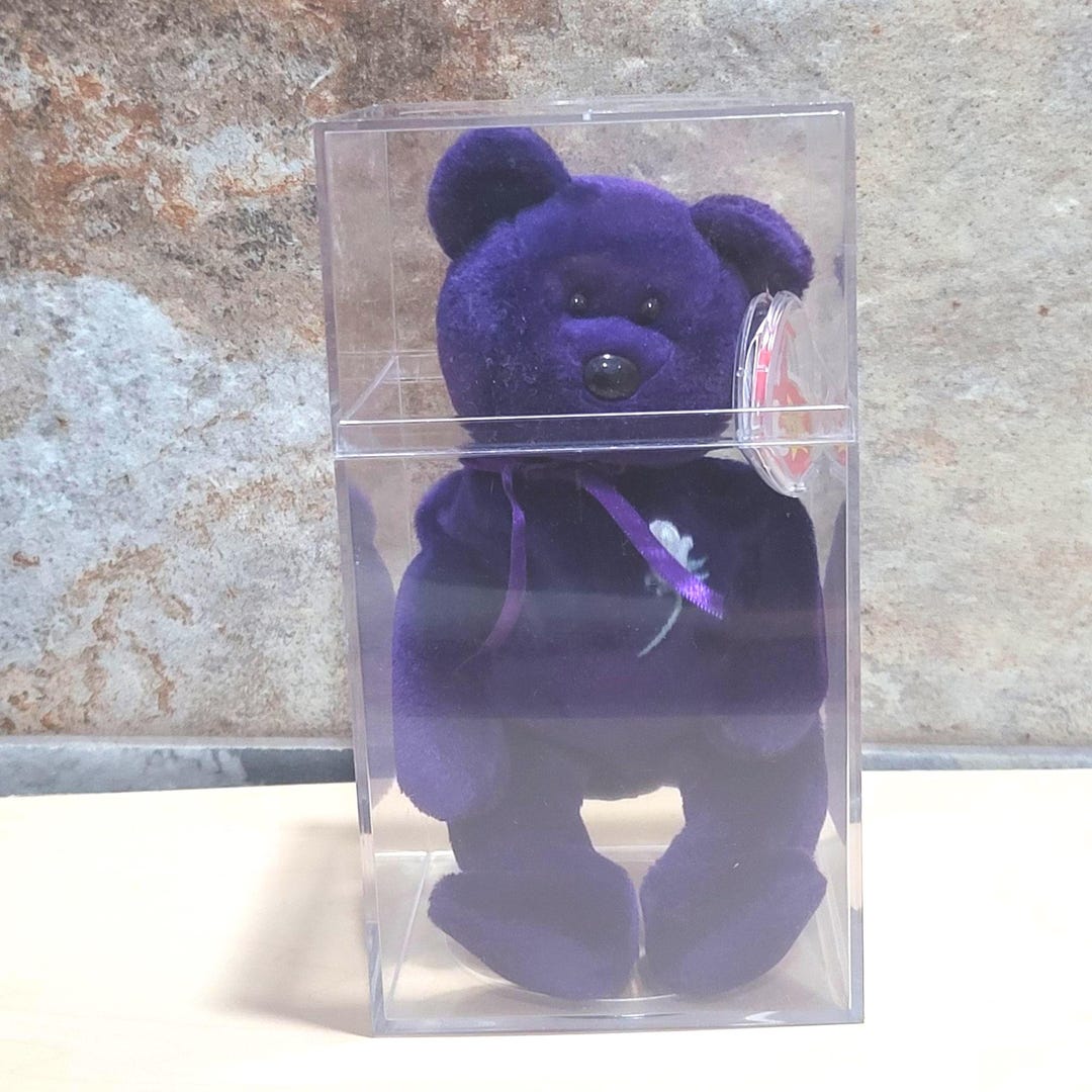 Ty Beanie Babies Princess Diana Tribute Bear Plush 1997 Display Case - Etsy
