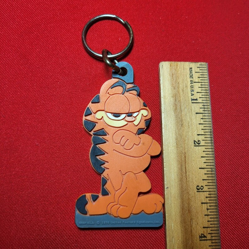 Vintage Garfield Plasticolor Key Pals Key Chain 1978 - Etsy