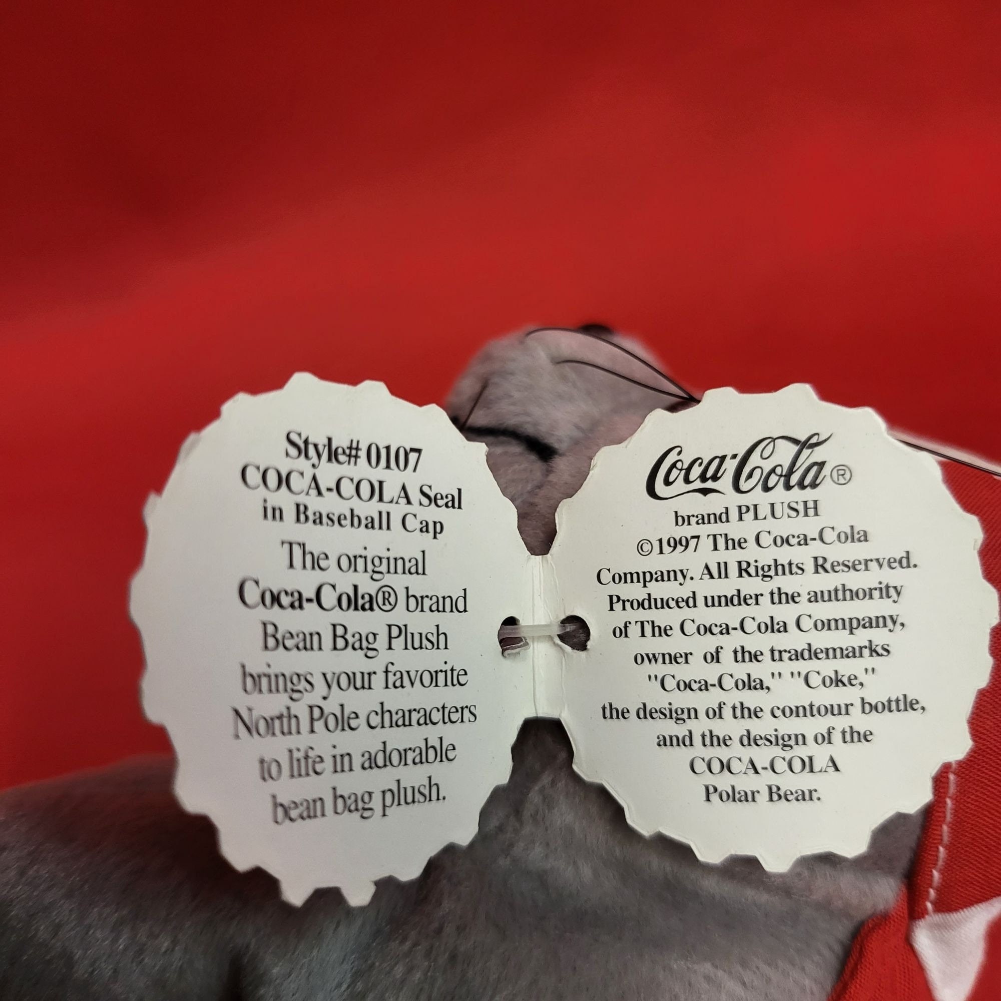 Coca Cola Seal in Baseball Cap Plush Bean Bag Stuff Toy 1997 - Etsy