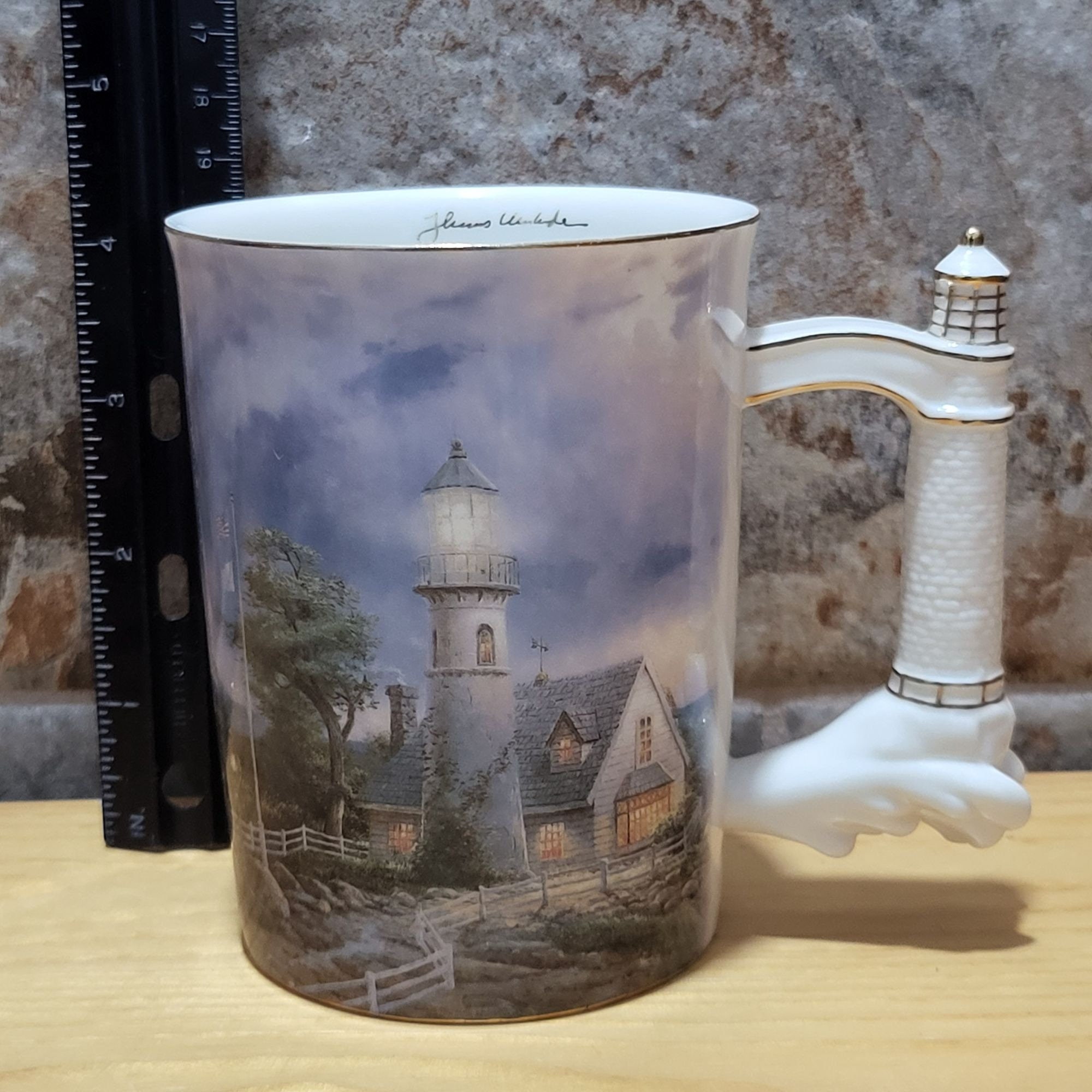 VTG Thomas Kincade Lighthouse Mug Light in the Storm Bradford ...