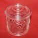 Vintage Crystal Frosted Embossed Glass Swan Jar With Lid Trinket Candy ...
