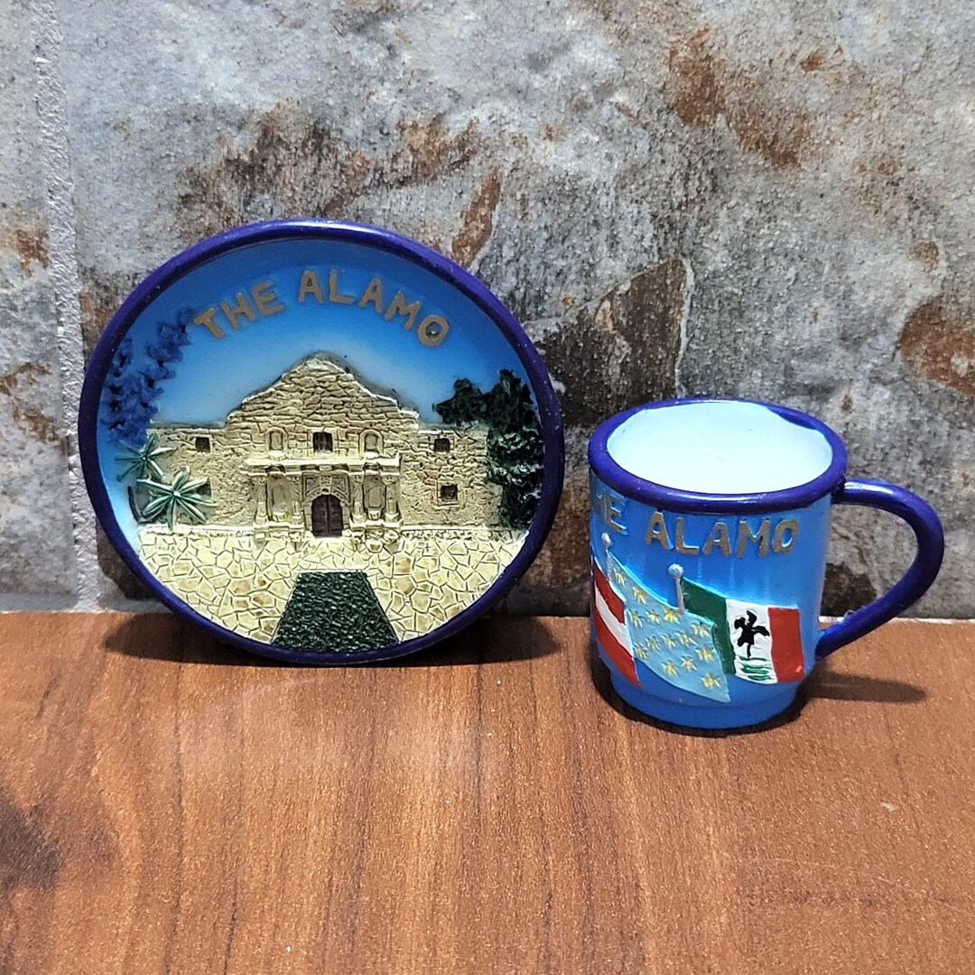 VTG SNCO Miniature Decorative the Alamo Plate & Mug Set 1999 - Etsy