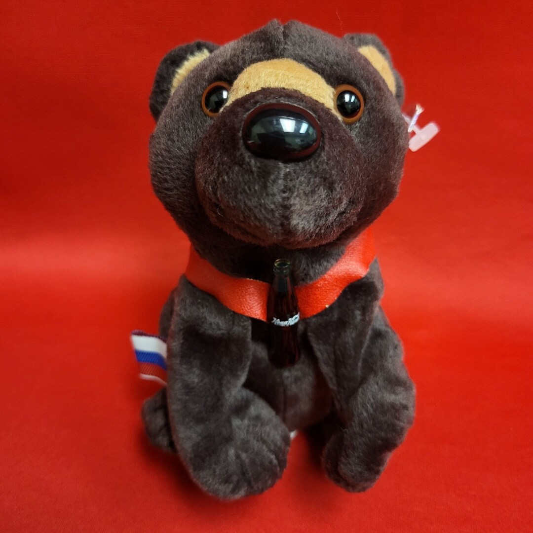 Coca Cola Barris the Bear Russia Bean Bag Plush 1999 International Coca ...