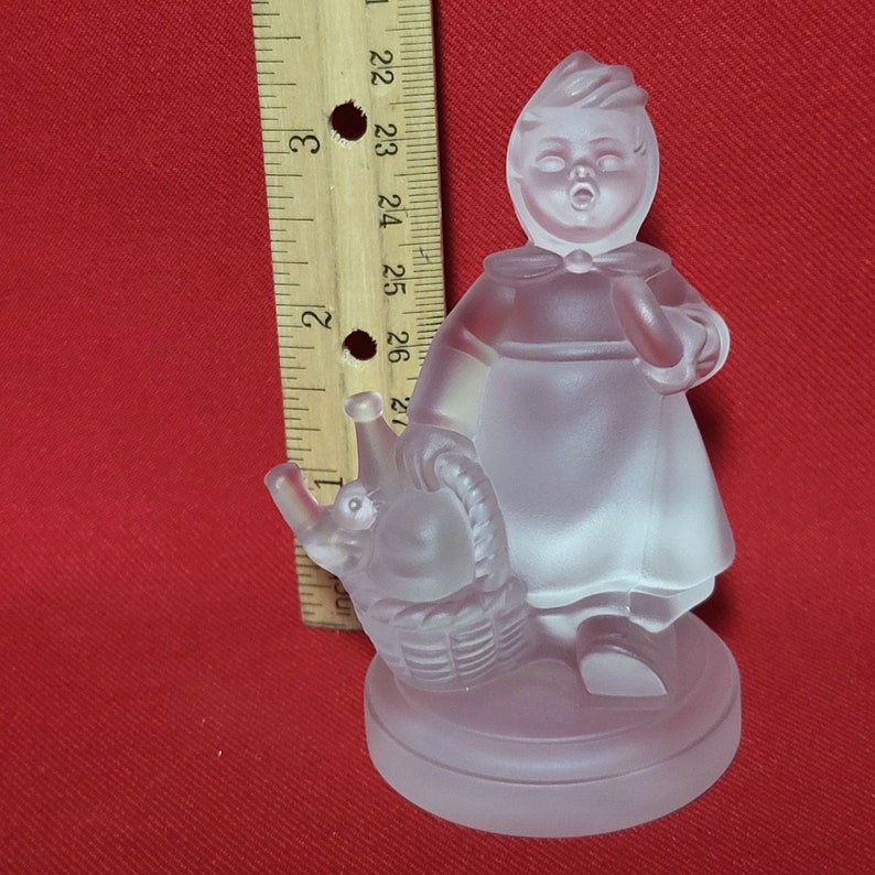 Goebel Crystal Frosted Glass Hummel Girl Figurine 1990 - Etsy