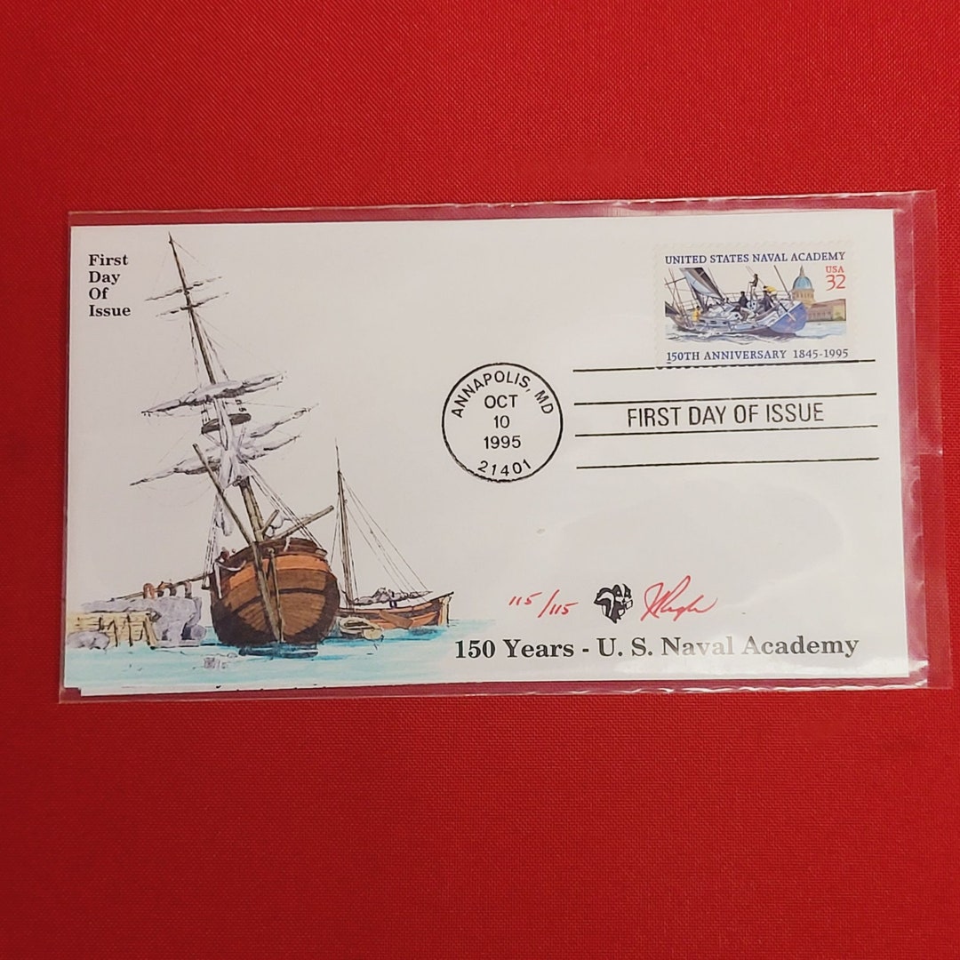 First Day of Issue Stamp 150 Years US Naval Academy 1845 1995 - Etsy
