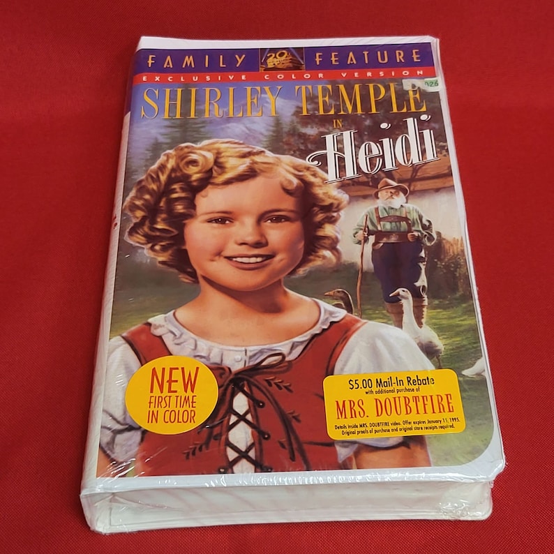 20 Century Family Feature Shirley Temple Heidi VHS 1998 Colorized ...