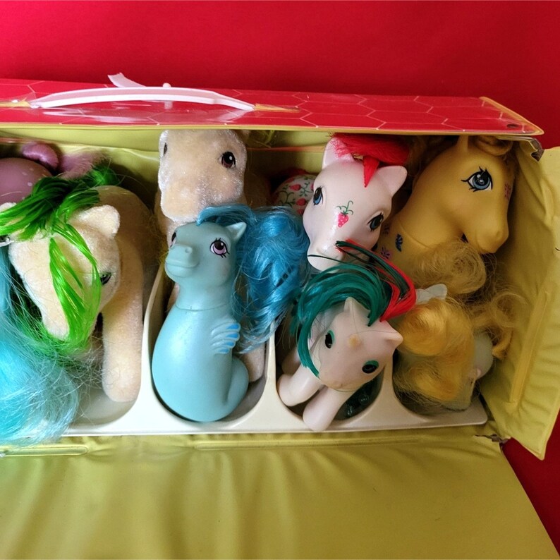 Vintage Tara Toy Kuddlee Ponee Carry Case With 10 Unicorns 1987 - Etsy