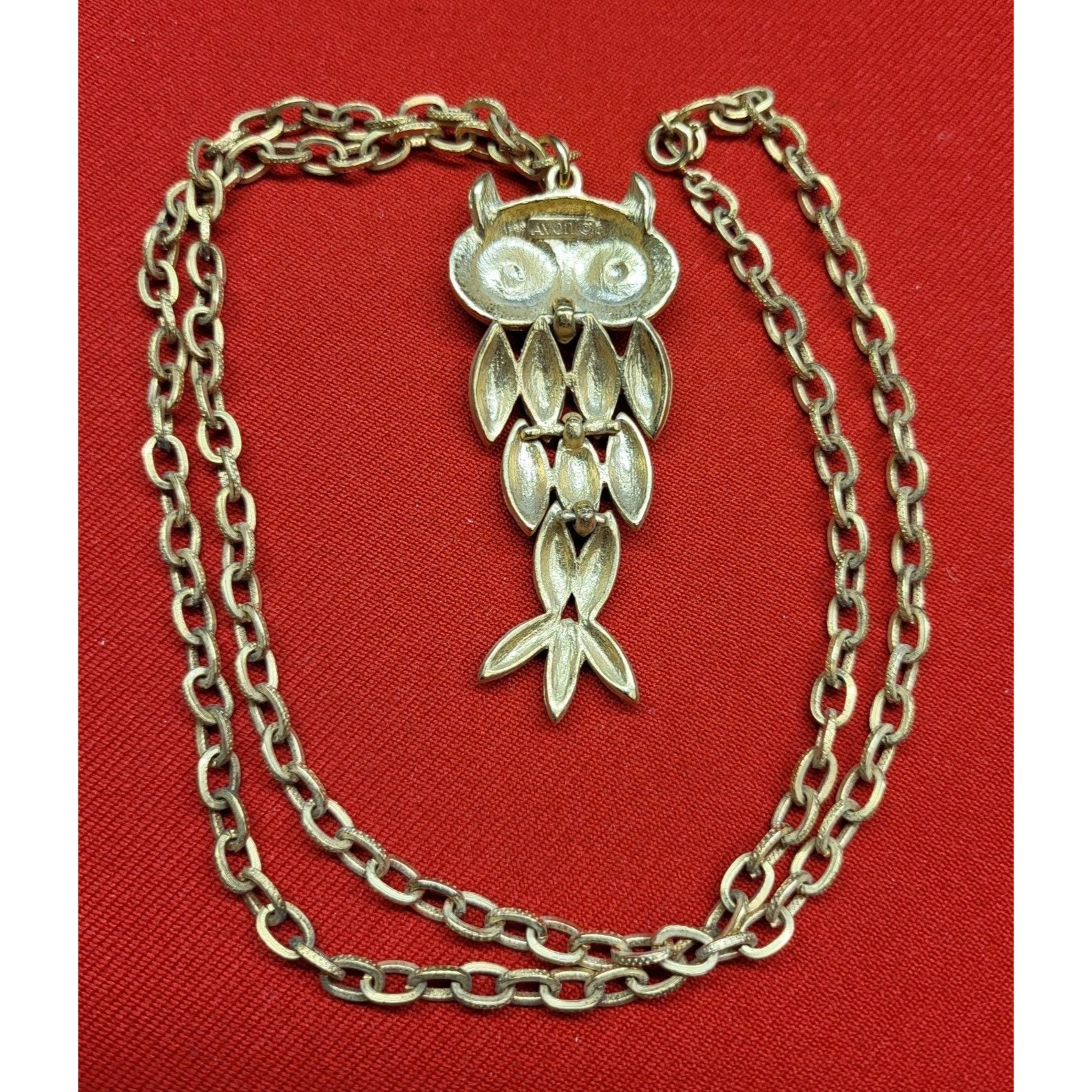 Vintage Avon Owl Necklace Gold Tone 1970s Movable - Etsy