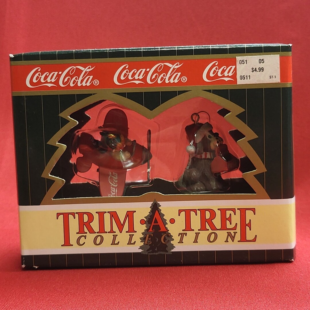 Coca Cola Trim A Tree Collection Elf Flying Airplane Dog Carrying Coke ...
