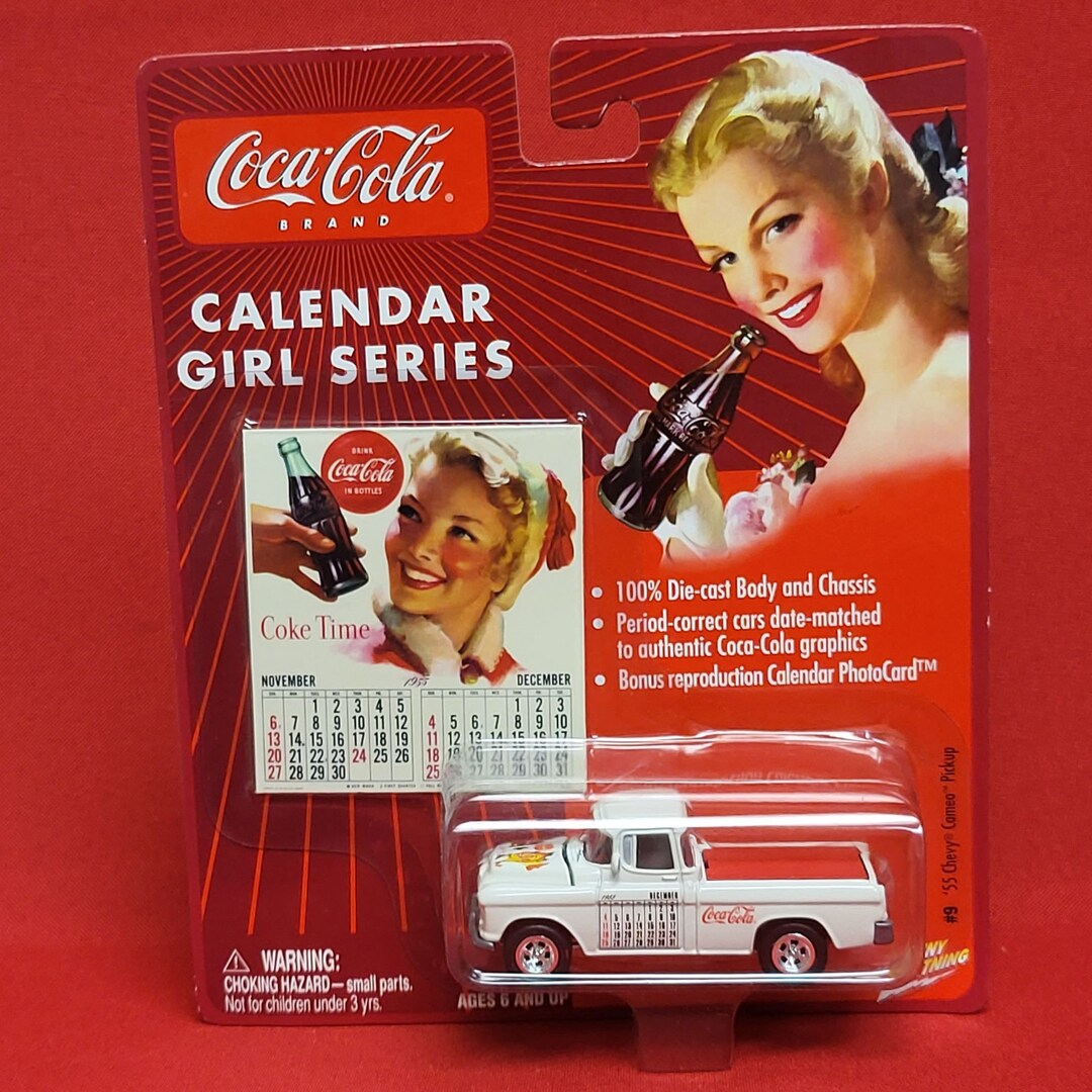 Coca Cola Johnny Lightning Calendar Girl Series Die Cast 55 Chevy Cameo Pickup - Etsy